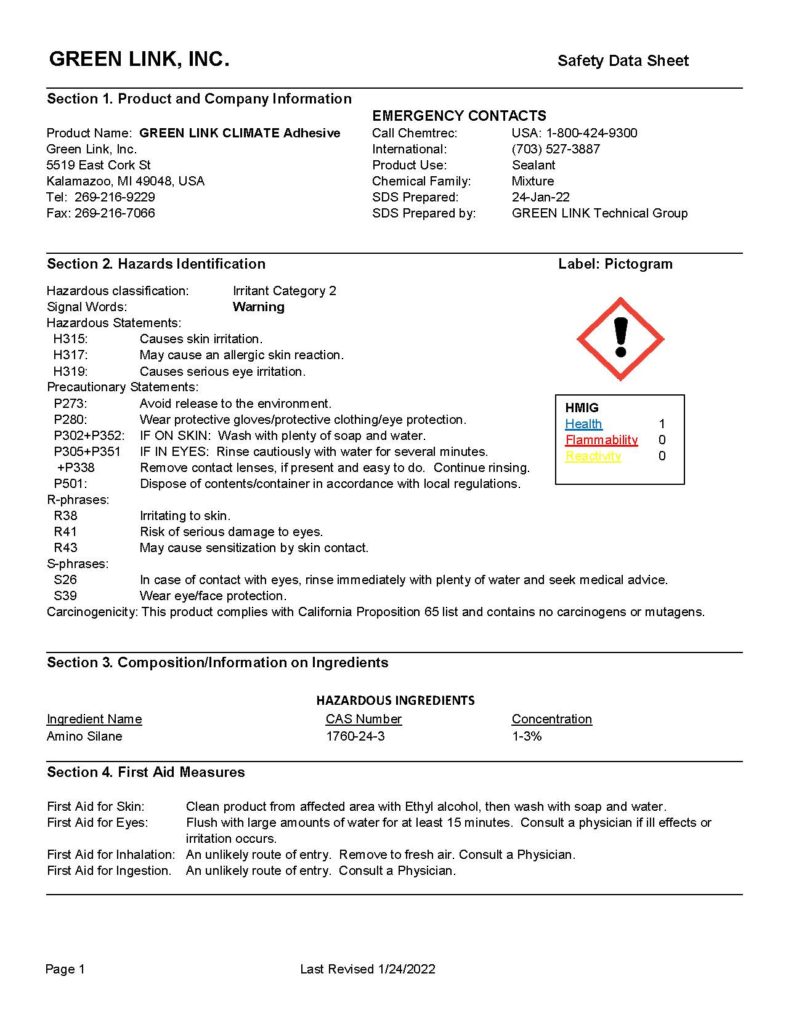 Technical Specs and Installation - Green Link Engineering